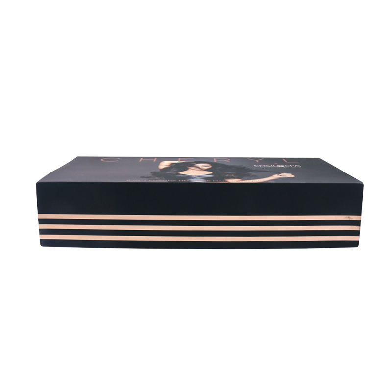 Black Foldable Hair Weave Packaging Boxes | Kali Custom Hair Extension ...