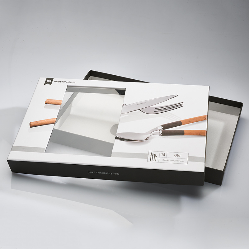 Tableware Packaging Box With Window | Kali Custom Cutlery Set Gift Boxes