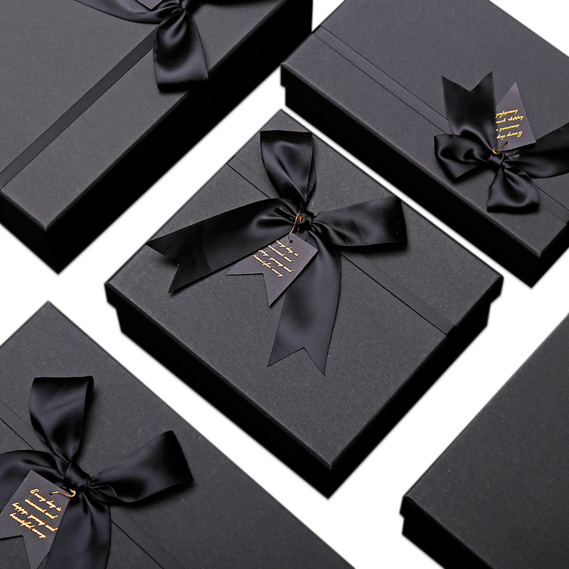 Rigid Scarf Gift Box With Ribbon Knot | Kali Custom Gift Packaging