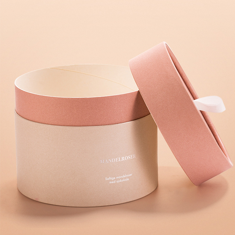 Handle Round Food Packaging Boxes | Kali Custom Cylinder Boxes