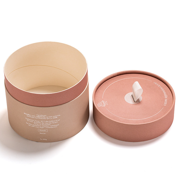 Handle Round Food Packaging Boxes | Kali Custom Cylinder Boxes