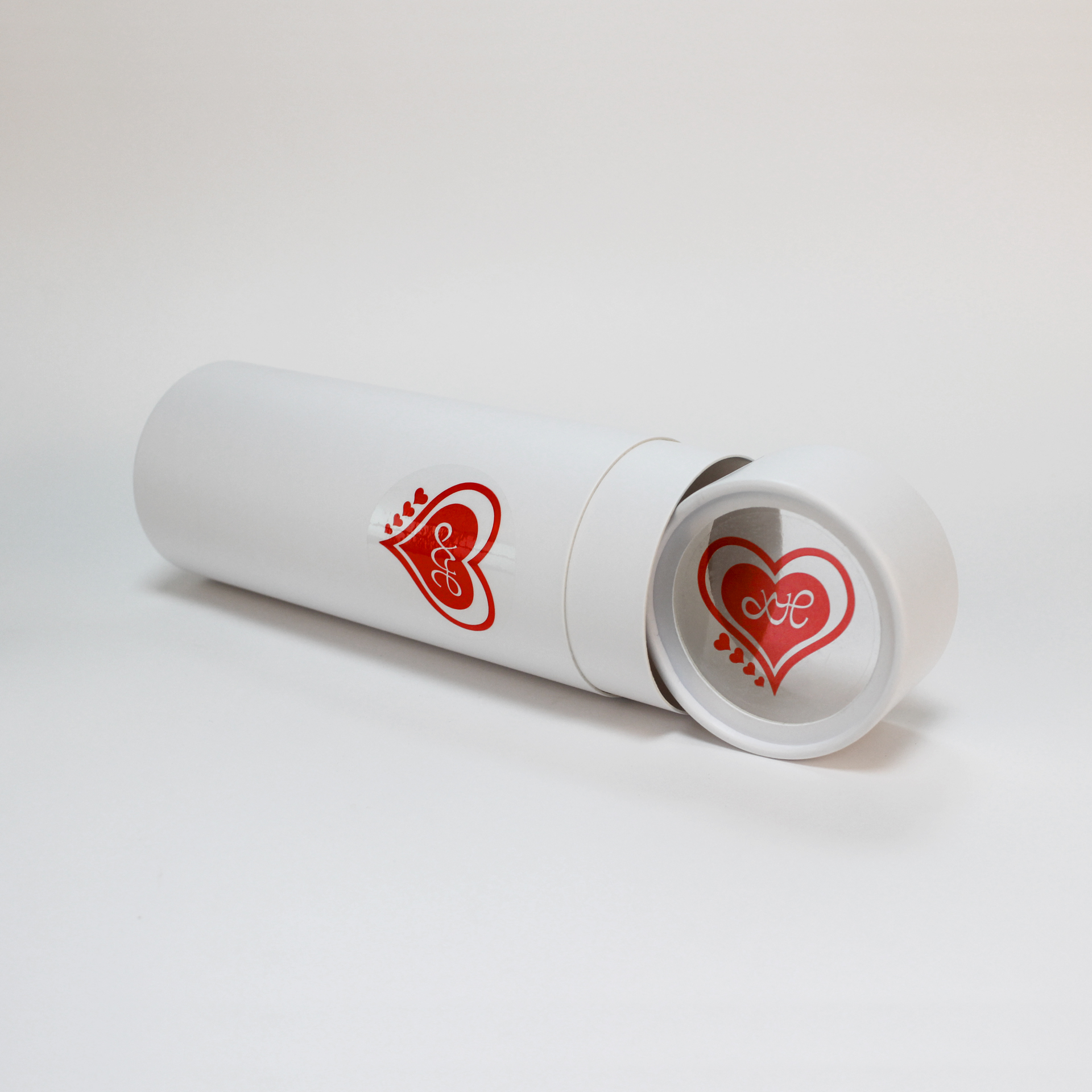 White Cylinder Tube Packging With Open Window