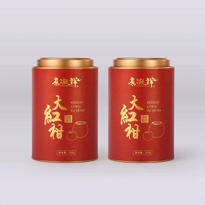 Red Round Tea Box with Sealing Lid