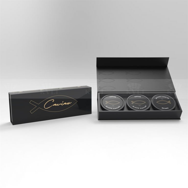 Black Cardboard Caviar Box