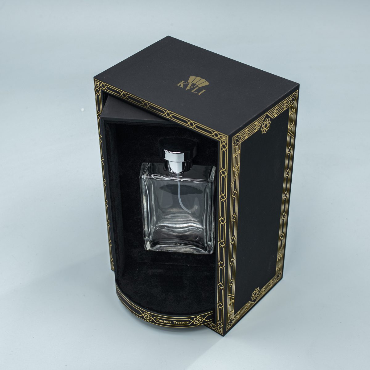 Custom Black Perfume Rigid Paper Rotating Box