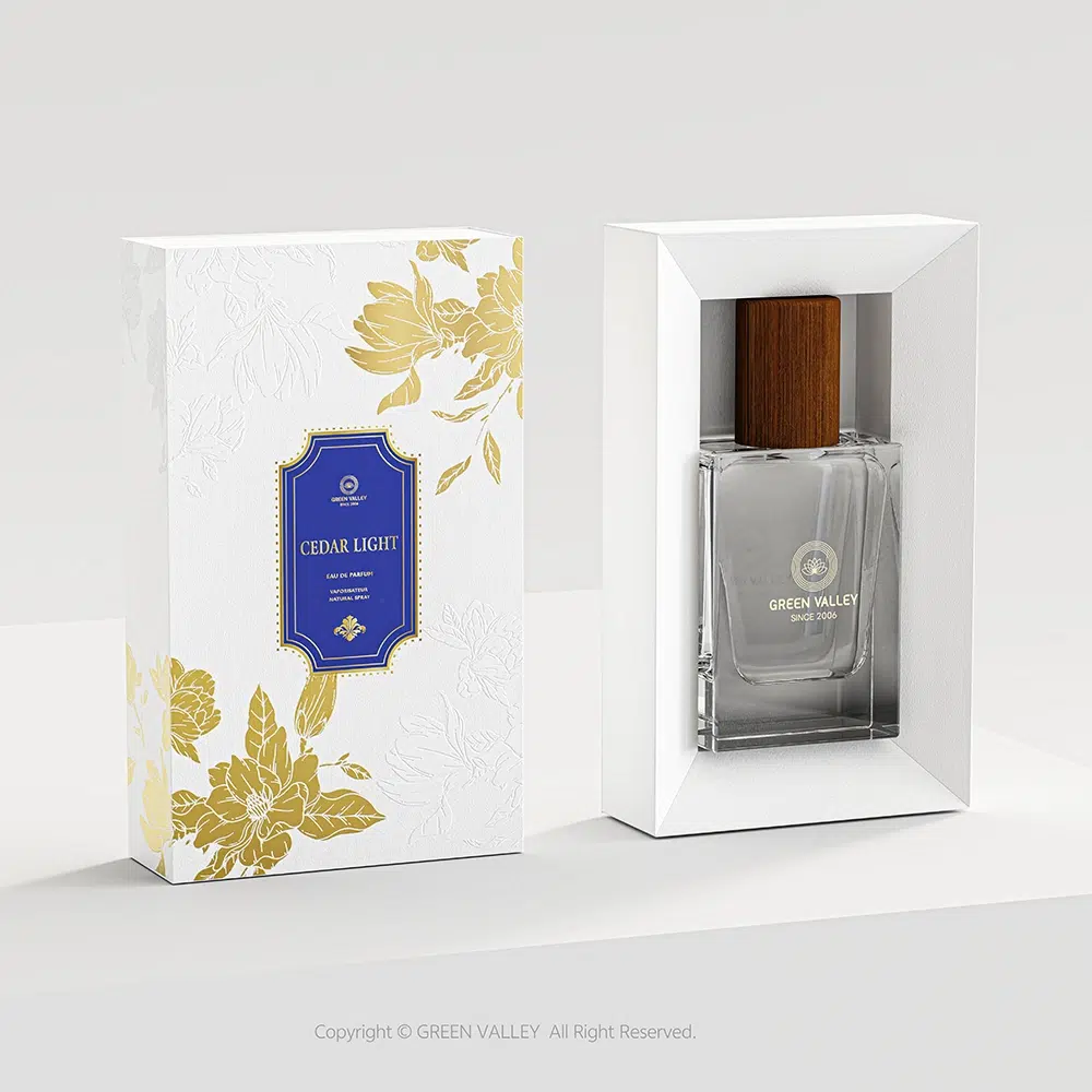 Custom Gold Floral Design Perfume Packaging Drawer Box 丨 KALI